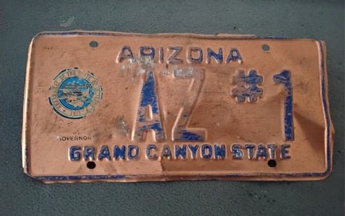 ARIZONA COPPER LICENSE PLATE AZ # 1 Vintage | eBay