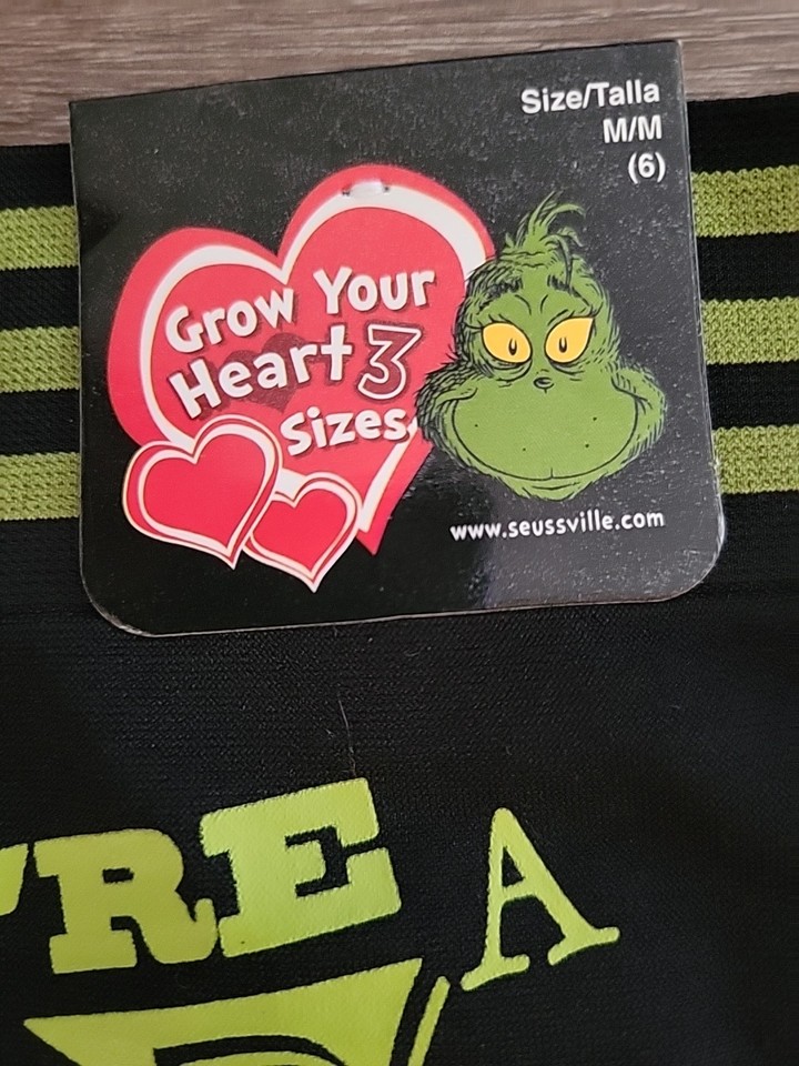 adorable Cartoon Christmas Grinch Cheeky Boy Shorts Panties sz M | eBay UK