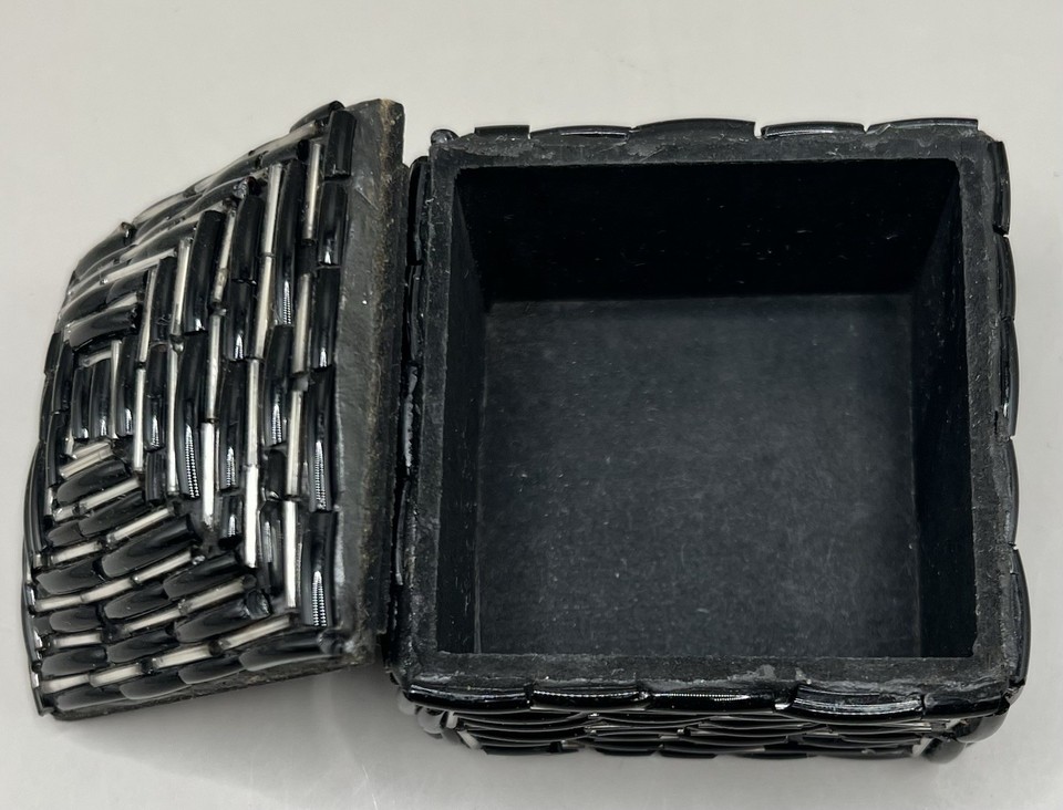 Vintage Lot of 6 Trinket Jewelry Boxes Various Sizes & Shapes Glass ...