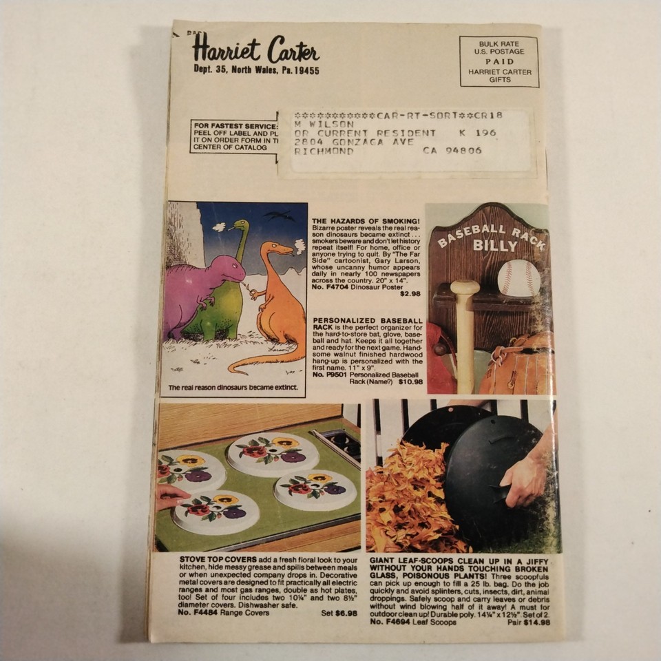 Harriet Carter Distinctive Gifts Since 1958 Mail Order Catalog Vintage ...