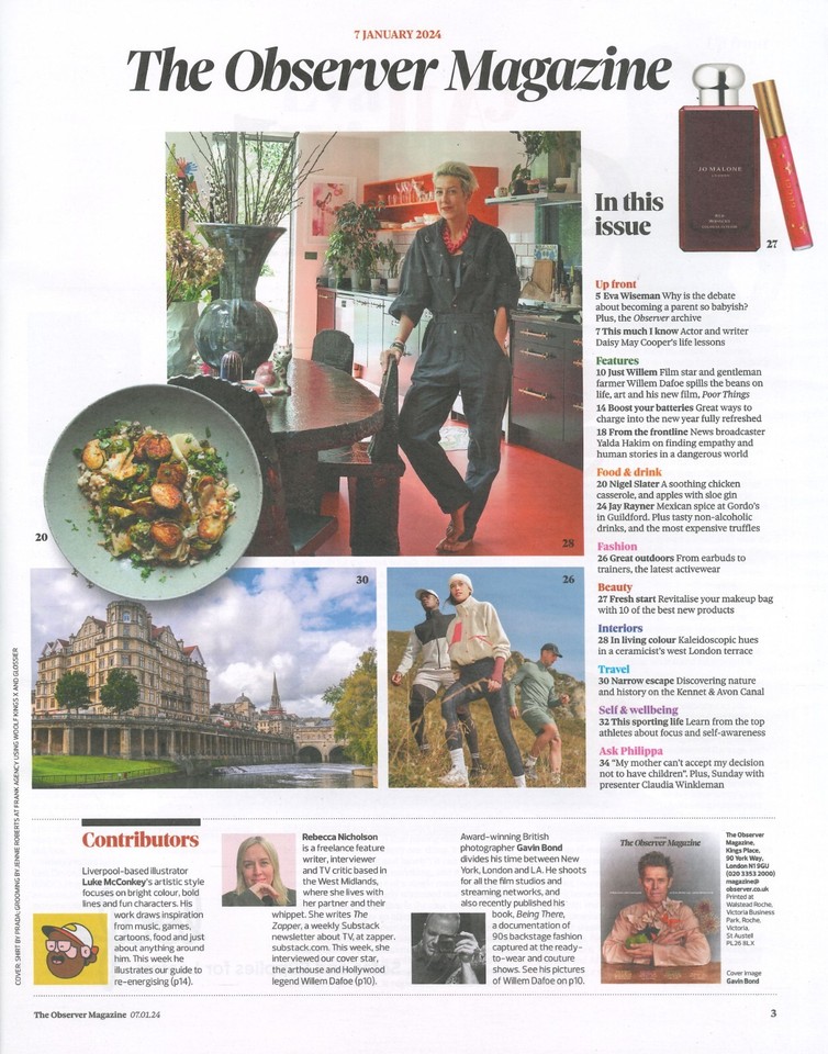 Observer Magazine: Willem Dafoe, Daisy May Cooper, Claudia Winkleman, 7 ...