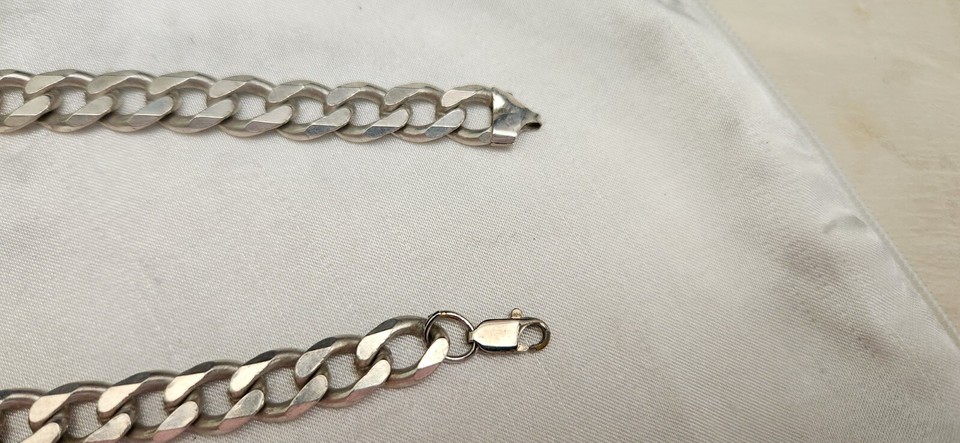 STERLING FLAT CHAIN 17" WEIGHT 60 GRAMS | eBay