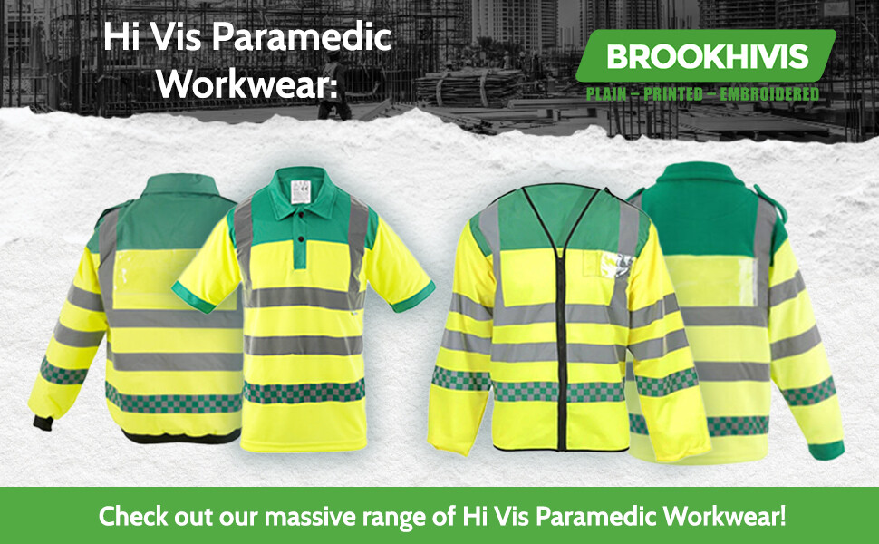 PARAMEDIC HIGH VISIBILITY LIGHT JACKETS HI VIS VIZ REFLECTIVE SAFETY ...