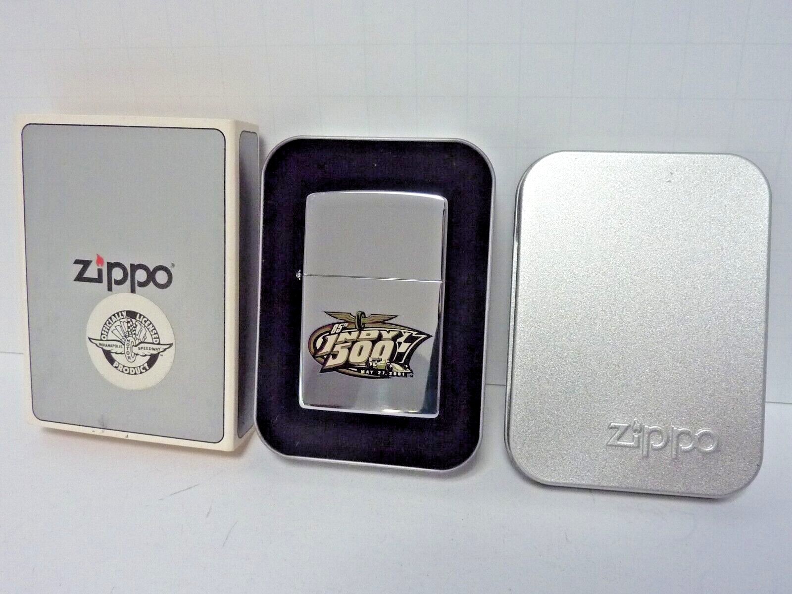 Vintage 2001 Indianapolis Motor Speedway Polished Chrome Zippo Lighter ...