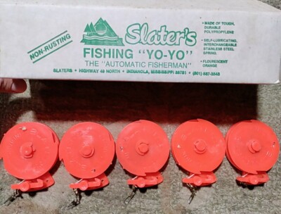 Vintage/New! SLATER'S FISHING YO-YO "Fluorescent Orange" MADE IN USA ...