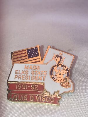 BPOE MASS. Elks State President 1991-1992 Louis D. Visco. | eBay