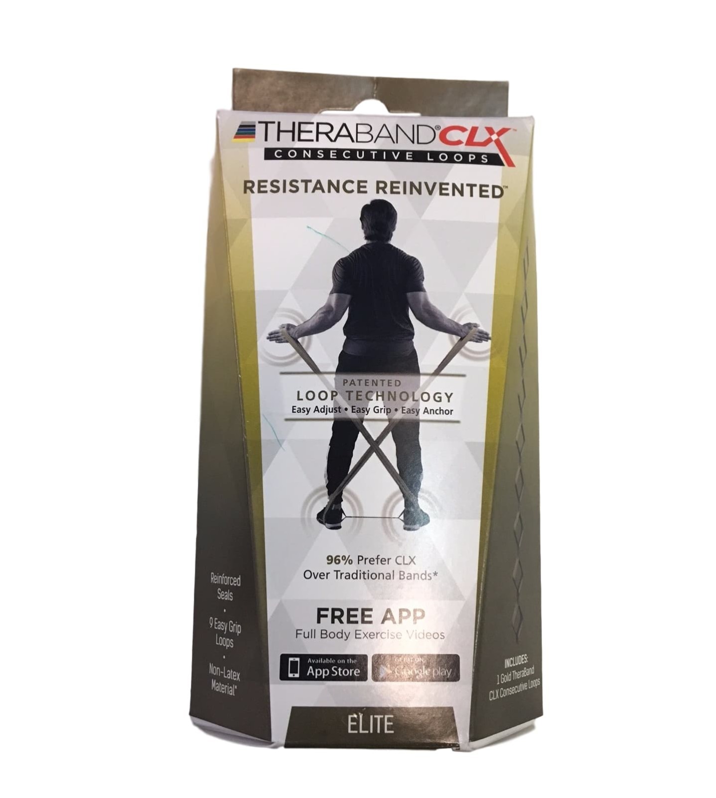 Thera-Band CLX Consecutive Loop Technology Latex Free Beginner Elite ...