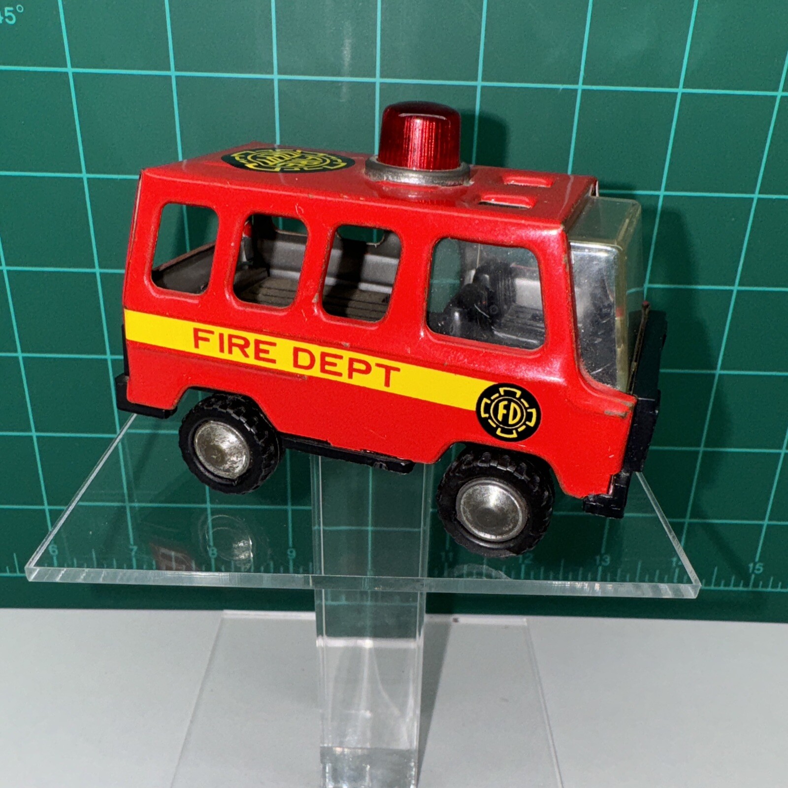 Vintage Fire Chief Van Fire Truck Dept Made In Japan Toy Car Truck ...
