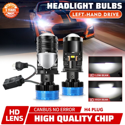 2X H4 9003 300W 80000LM Mini LED Projector Bulbs Hi-Lo Beam Headlight ...