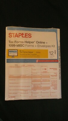 12 Pack Staples 2018 IRS Tax Forms Helper Online + 1099-Misc ...