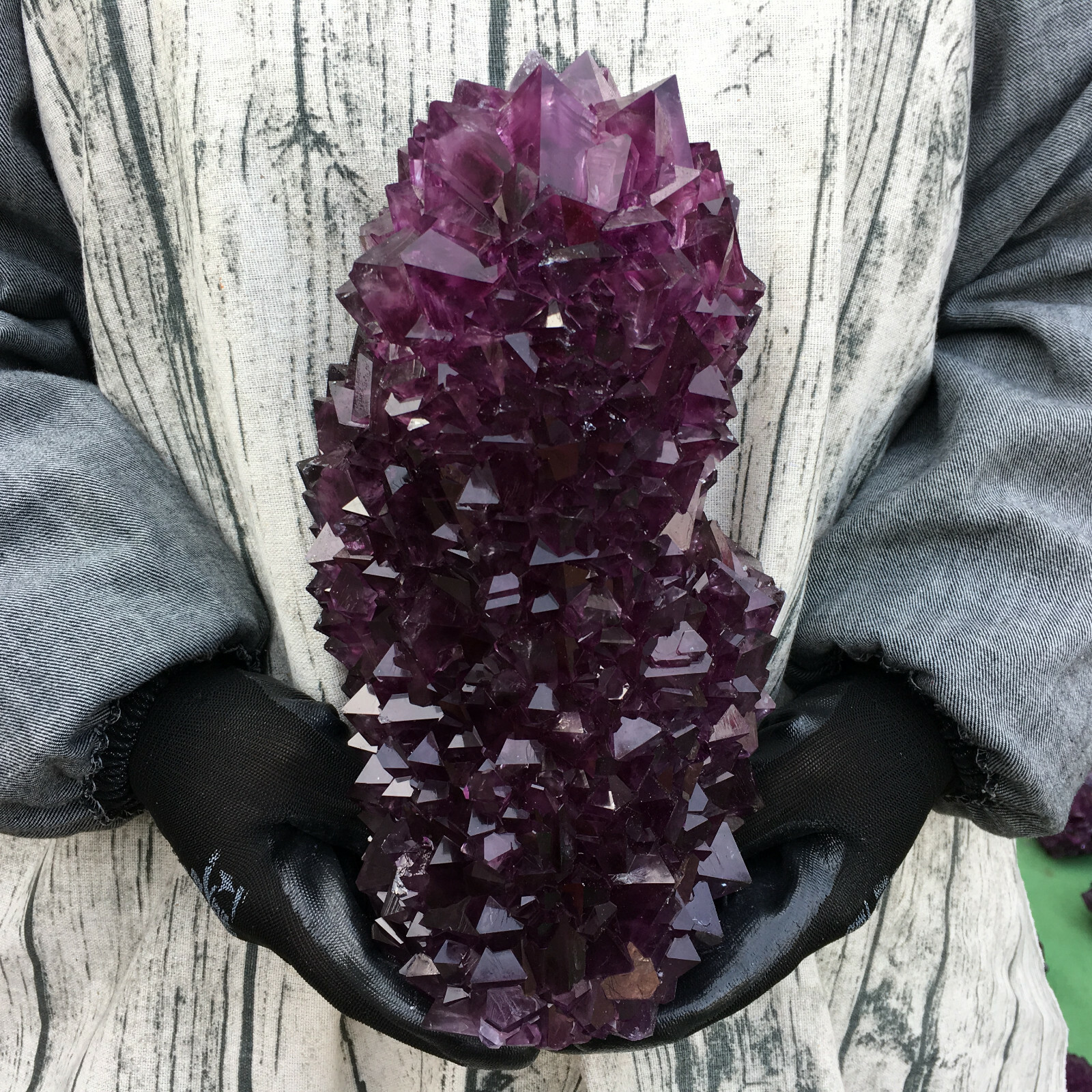 TOP！5.7-6.9LB Rare Purple Alunite Crystal Mineral Specimen Point Reiki ...