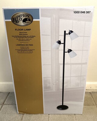 Hampton Bay 64.5 in. Black Track Tree Floor Lamp 1000 046 387 | eBay