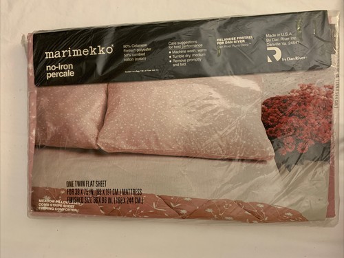 Marimekko by Dan River Twin Flat Sheet Meadow Celanese Fortrel Vintage ...