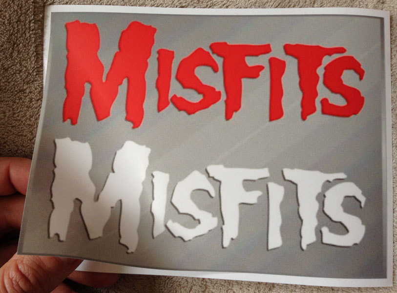 Misfits Sticker, punk rock band decal, Fiends, Stick on instruments ...
