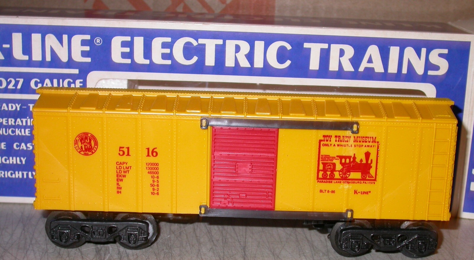 K-Line 0 027 5116 Train Museum Freight Box Car TCA 1986 Exc. Box | eBay