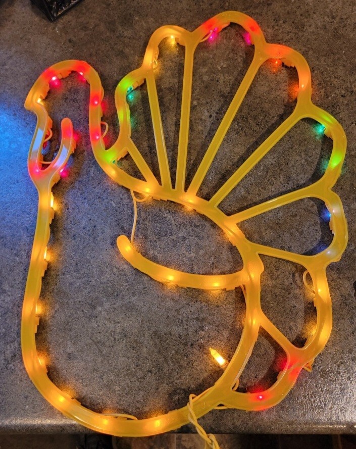 Thanksgiving Lighted Turkey Window Prop Impact Innovations Indoor ...