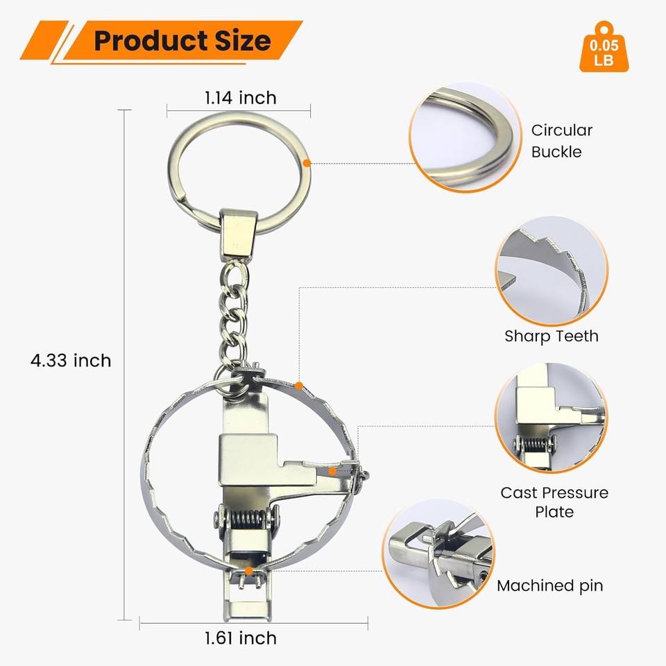 Mini Bear Trap Keychain | Fun, Functional Keychian, and Decorative ...