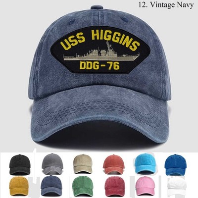 Customized Personalization Embroidered Hat Uss Higgins Ddg-76, Trucker ...