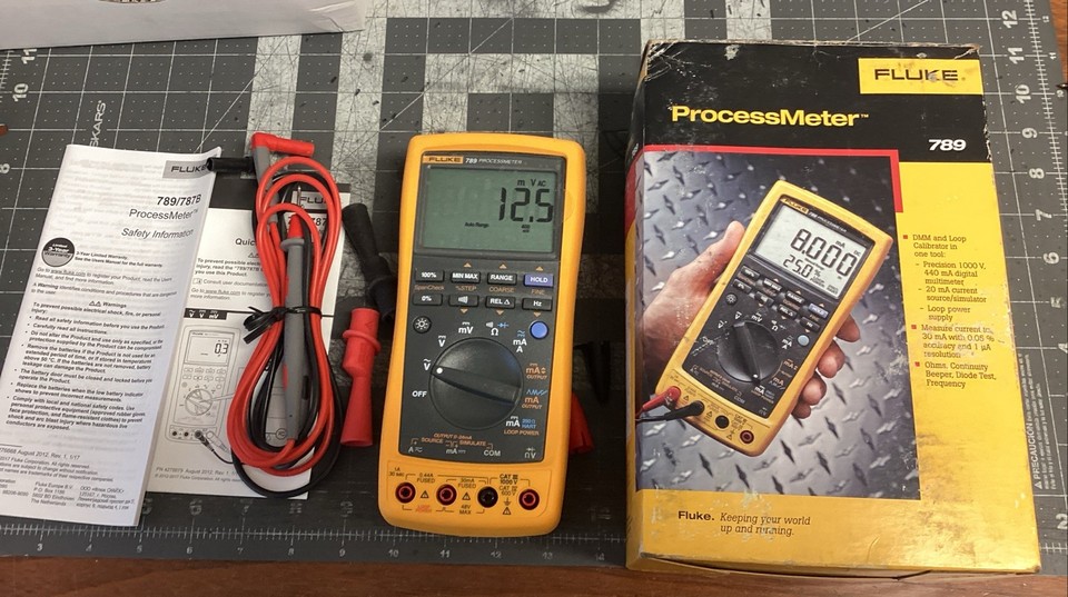 FLUKE 789 PROCESSMETER WITH ACCESSORIES Tested (LDL1K) | eBay