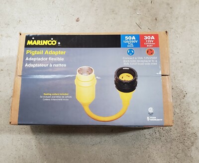 Marinco 121A 50A 125/250V Male Dockside to 30A 125V Female Boatside ...