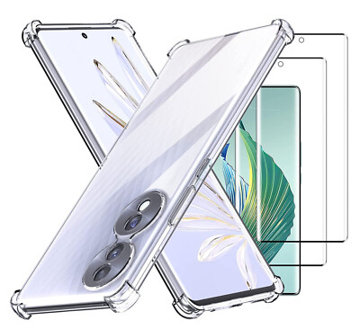 For Honor 70 Case, Clear Shockproof Phone Cover And Screen Protector ...