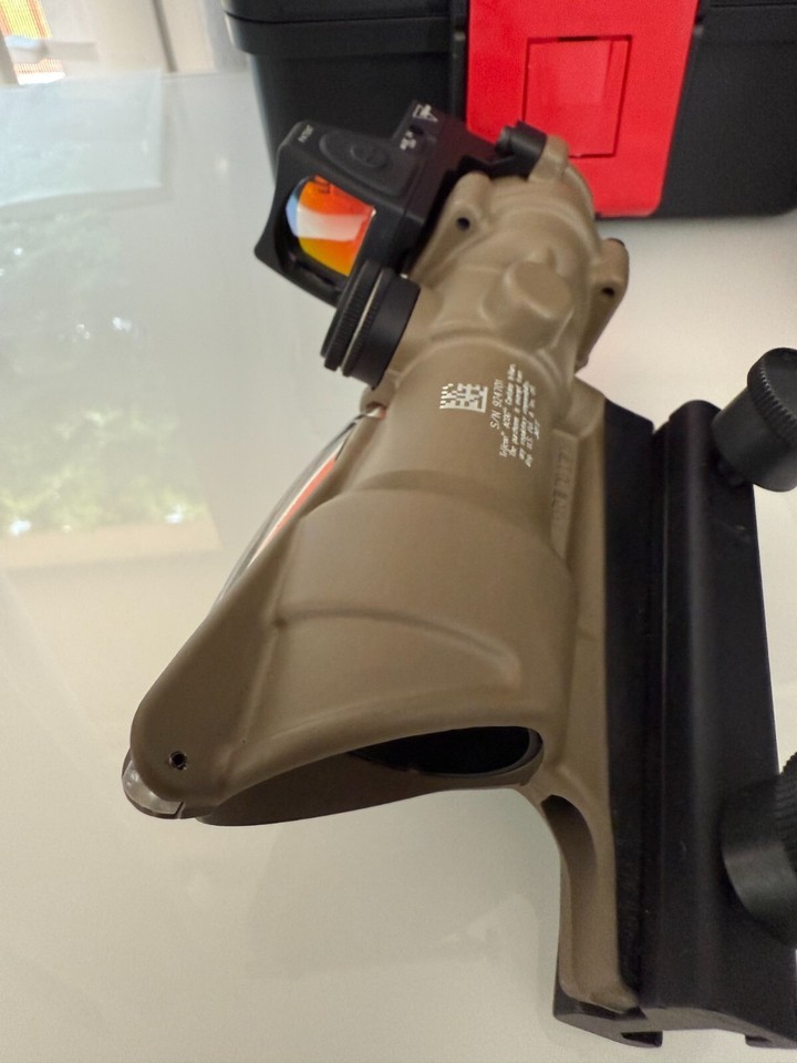 Trijicon ACOG 4x32 Red Chevron FDE TA31-D-100310 w/rmr 719307307247| eBay