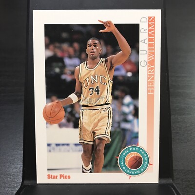 1992-93 #22 Henry Williams Star Pics UNC-Charlotte 49ers | eBay