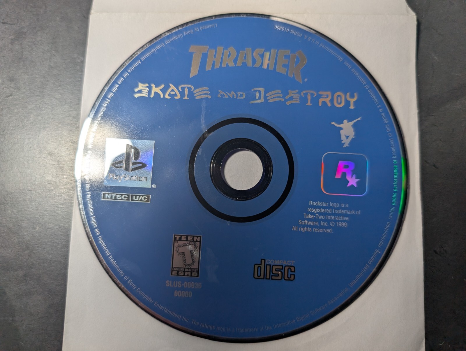 Thrasher: Skate & Destroy (Sony PlayStation 1, 1999) DISC ONLY PS1 ...