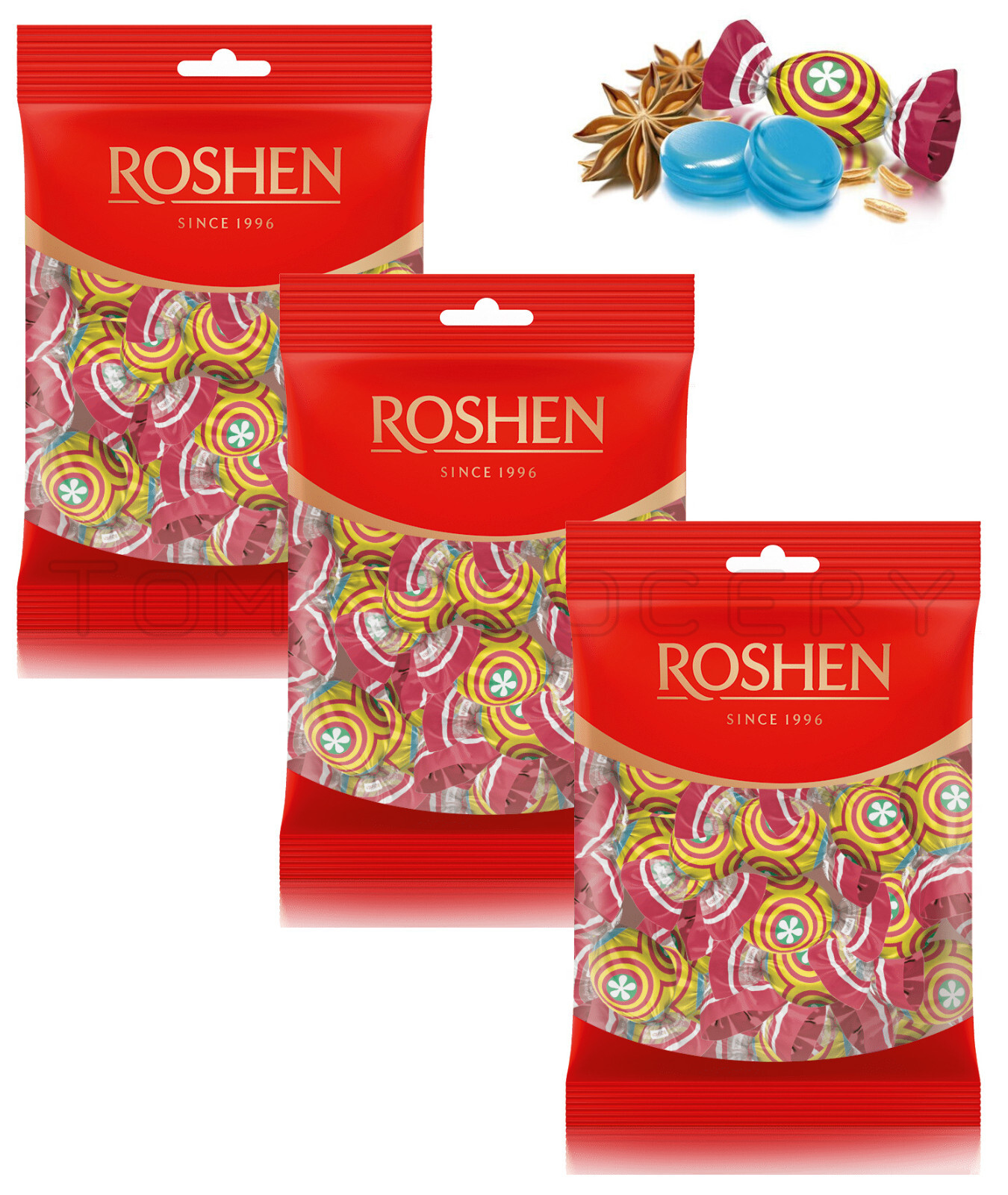 3 x ROSHEN BONBONITA ANIS Retro Anise Flavor Hard Candies Sweets ...