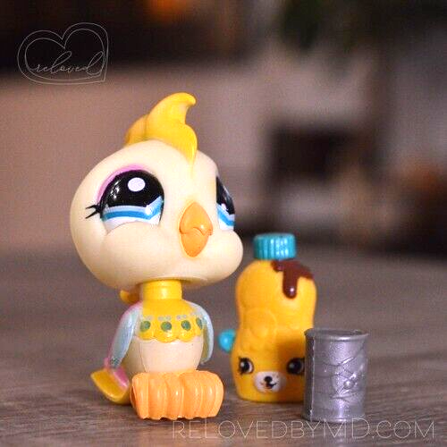 LPS 1452 Yellow Cockatoo Parakeet Bird Accessories Incl. - GUARANTEED ...