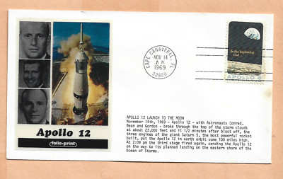 APOLLO 12 LAUNCH NOV 14,1969 CAPE FOLIO PRINT SPACE COVER NASA | eBay