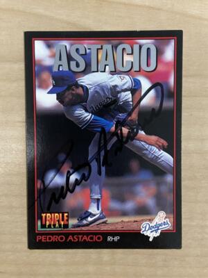 PEDRO ASTACIO LOS ANGELES DODGERS SIGNED AUTOGRAPHED 1993 LEAF CARD #29 ...