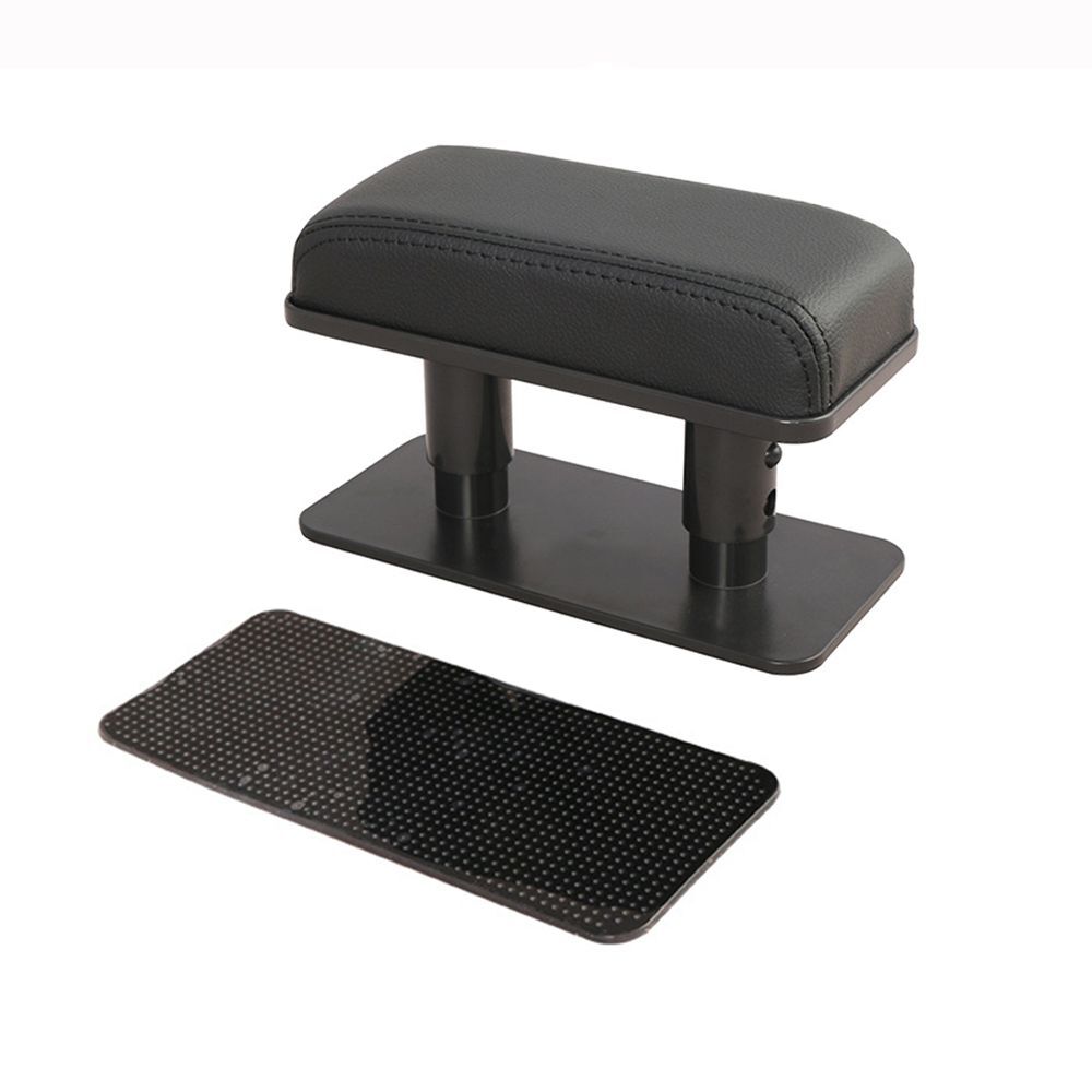 Leather Adjustable Height Car Armrest Holder Left Elbow Rest Auto Arm ...