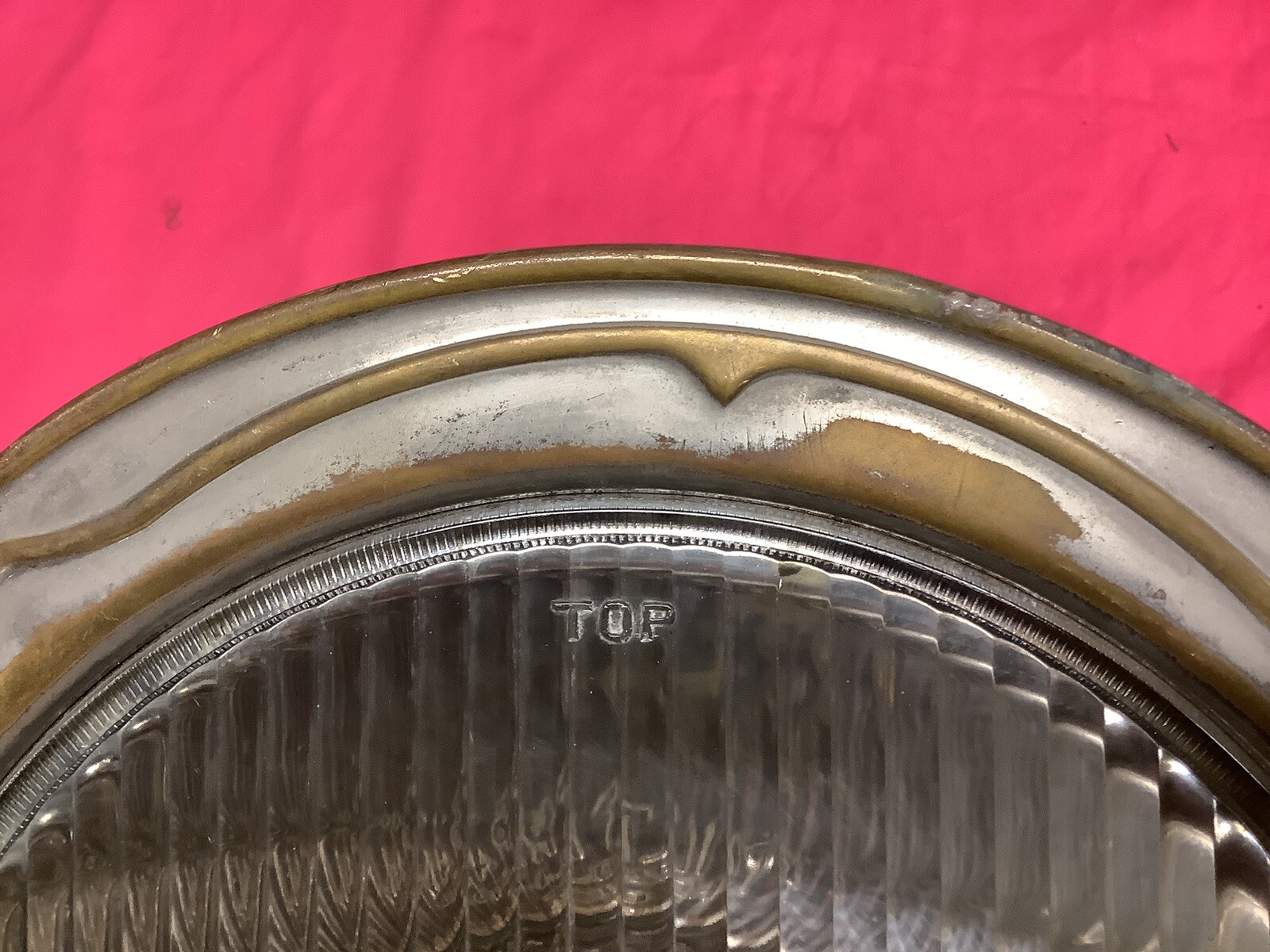 Vintage 1920’s headlight bezel and Tiltray Guide Lens, With reflector ...