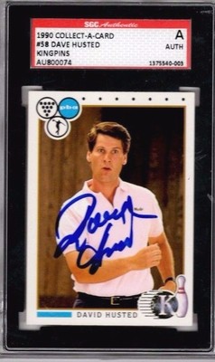 DAVE HUSTED SIGNED AUTOGRAPH BOWLING CARD 1990 COLLECT A CARD KINGPINS ...