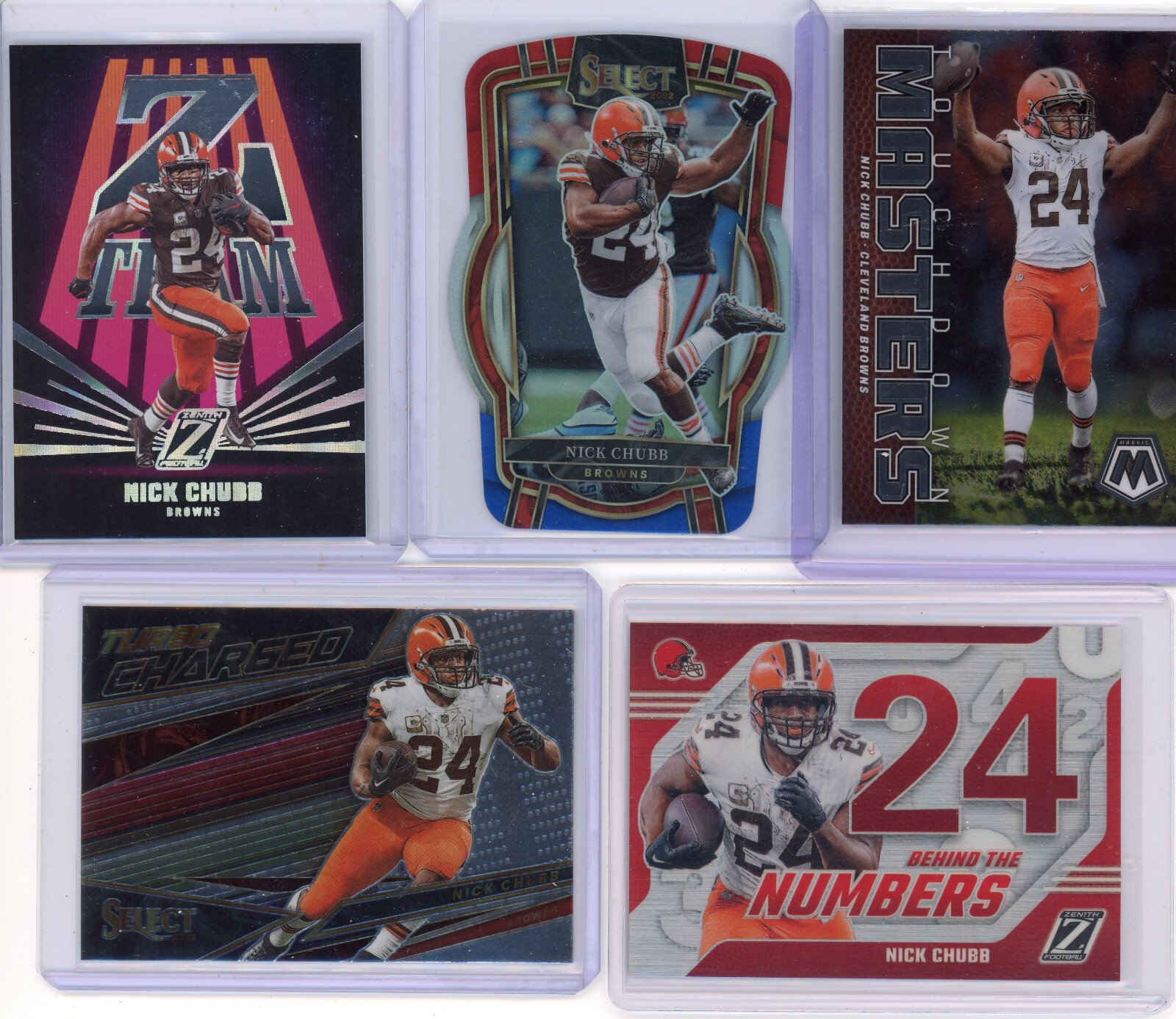 Nick Chubb - 5 card lot - 2022 & 2023 - Mosaic, Select, Zenith, | eBay