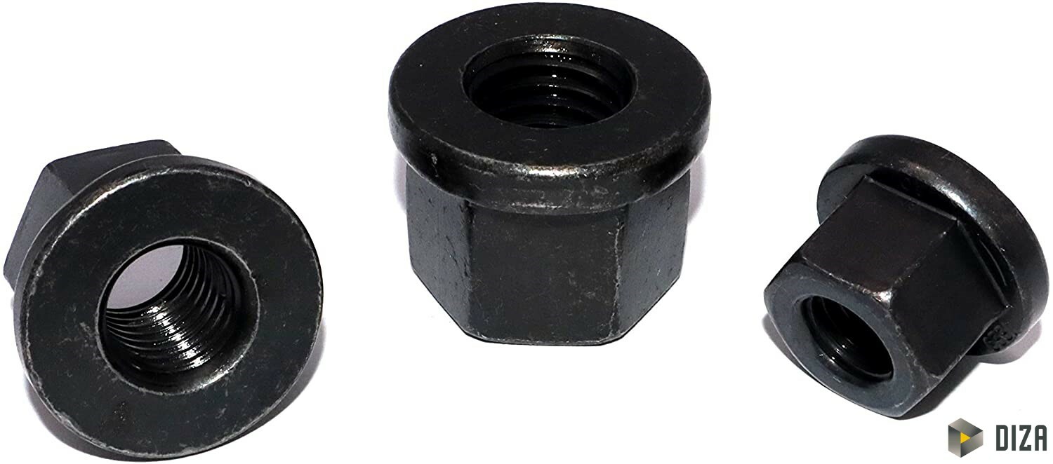 Sechskantmuttern DIN 6331 Stahl schwarz Festigkeit 10 hohe Form mit ...