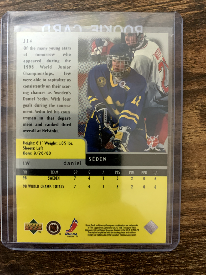 Daniel Sedin Double Black Diamond Rookie Red | eBay