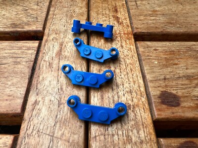 4 x LEGO Bleu Plate 1 x 4 Offset Réf 4590 Set 6971/6883/6942/6881/6943 ...
