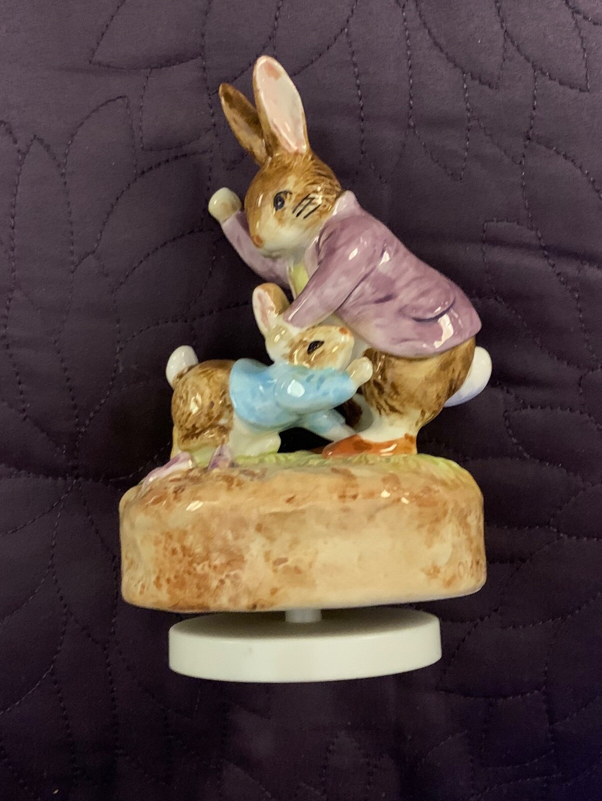 SCHMID PETER RABBIT MUSIC BOX BENJAMIN BUNNY C.1986 BEATRIX POTTER ...
