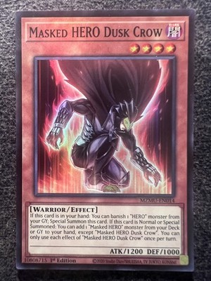 Yugioh Masked HERO Dusk Crow MZMU-EN014 Super Rare 1st Edition NM | eBay