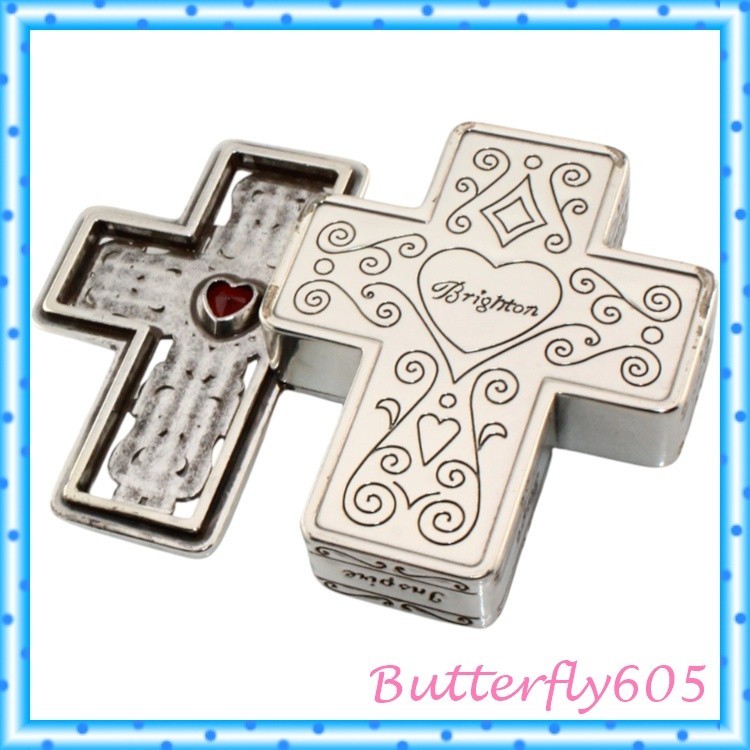 Brighton Endless Love Cross Trinket Box Red Crystal Heart | eBay