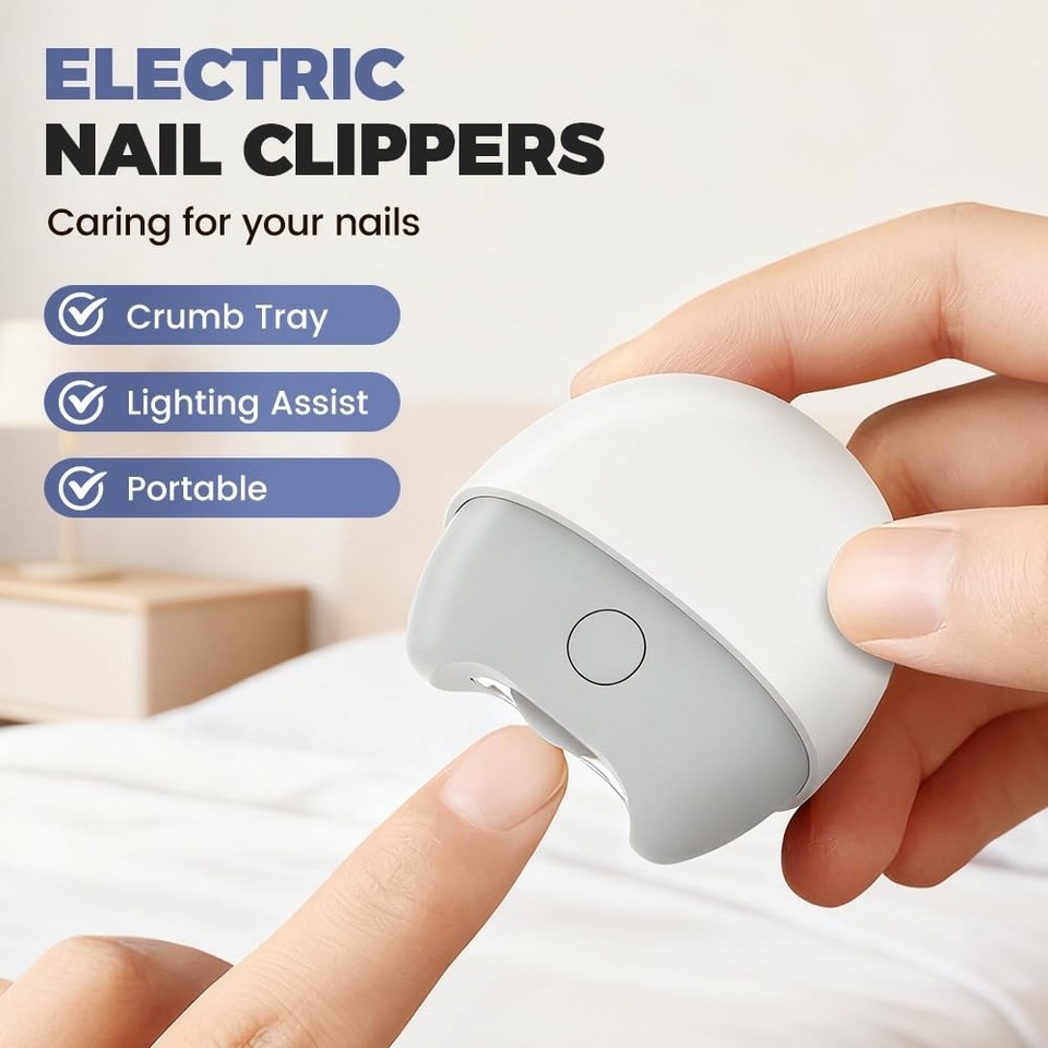 3 in 1 Auto Electric Nail Clipper,Nail Trimmer with Light and Nail ...