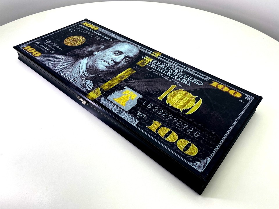 Backgammon Set Board Game Gold Bitcoin. Custom backgammon. | eBay