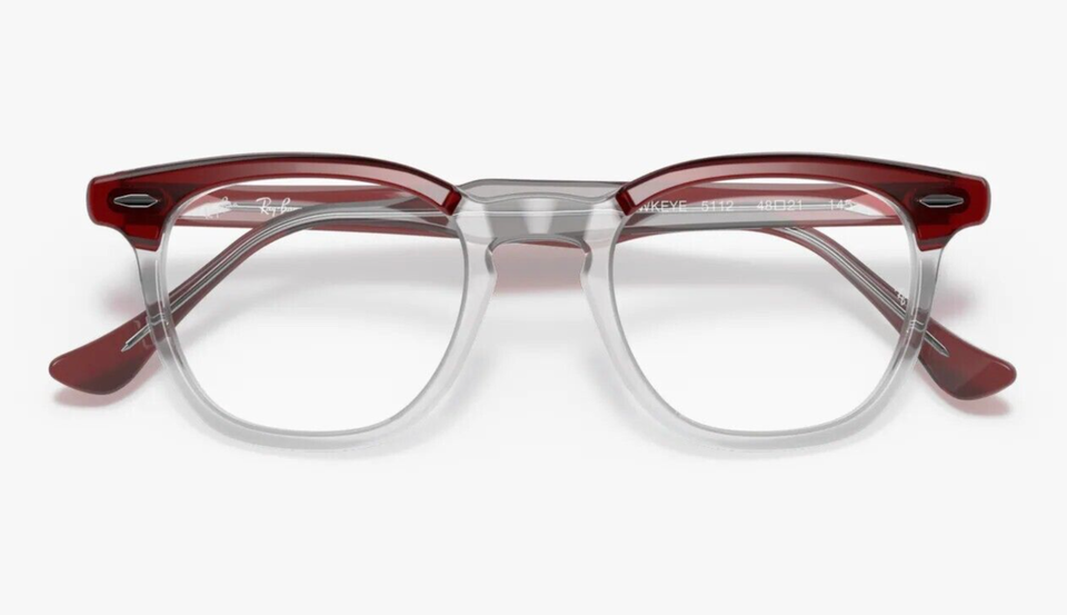 Ray-Ban HAWKEYE Reading Glasses RB 5398 5112 48-21 Bordeaux Red Frames ...