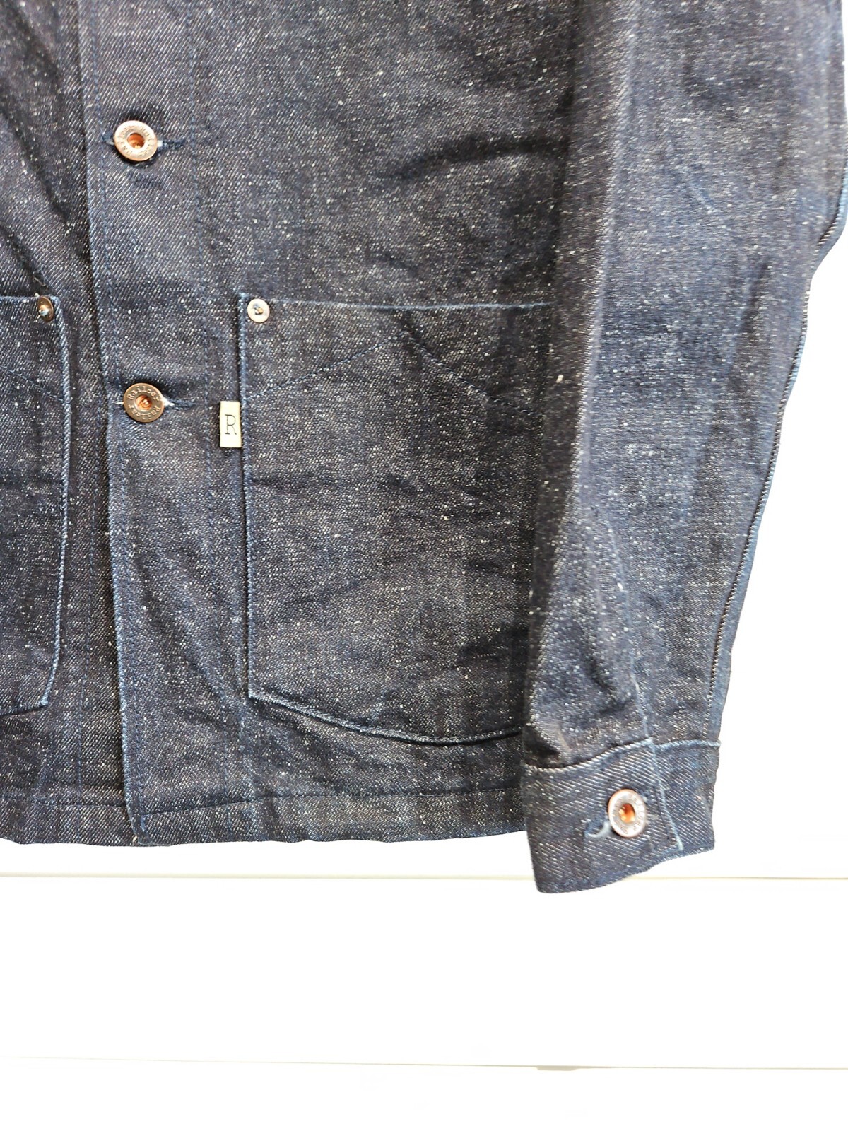 Railcar Fine Goods Chore Jacket Denim Button Coat Poc… - Gem