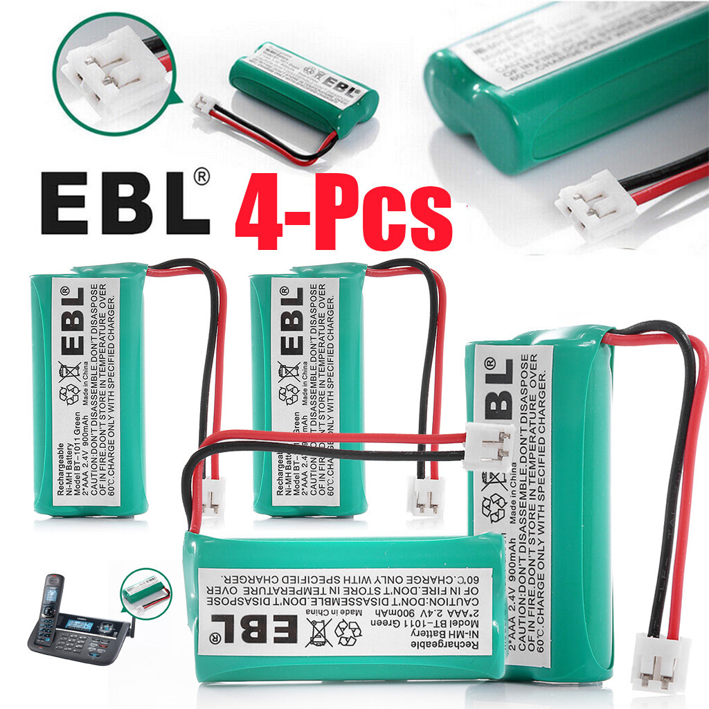 4Pcs BT-1011 Cordless Phone Battery 900mAh For AT&T BT-1018 BT184342 ...