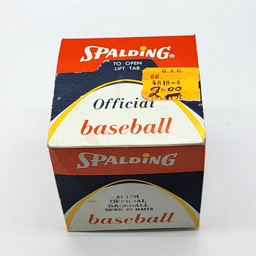 Vintage Spalding Official Baseball Sealed in box RARE 41-1791 Sewn in ...
