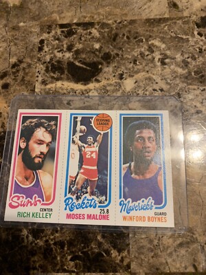 1980-81 Topps Scoring Leaders Rich Kelly Moses Malone Winford Boynes | eBay