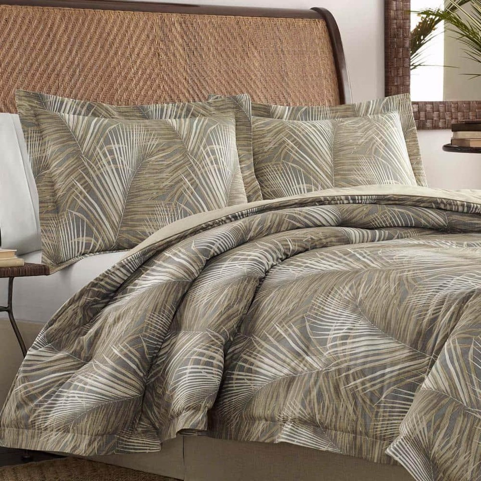 Tommy Bahama Bedding Sets 4-Piece Brown Botanical Soft Cotton ...